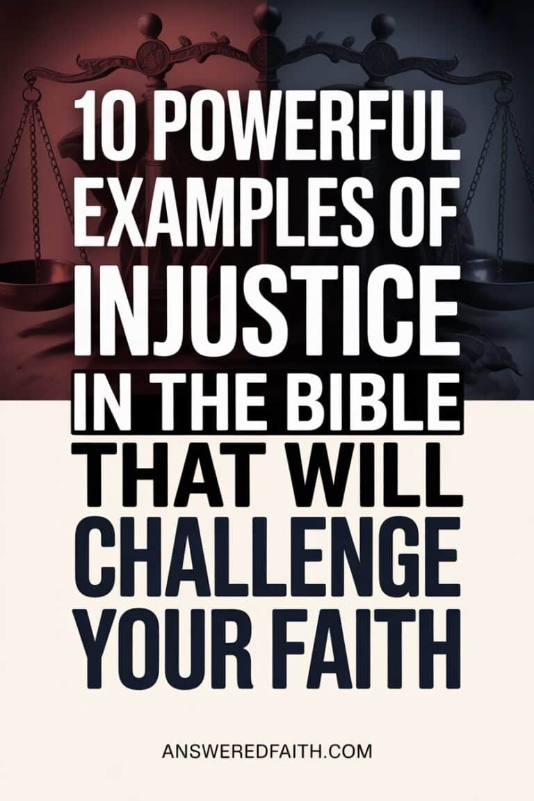 Injustice in the Bible: Key Stories and Lessons