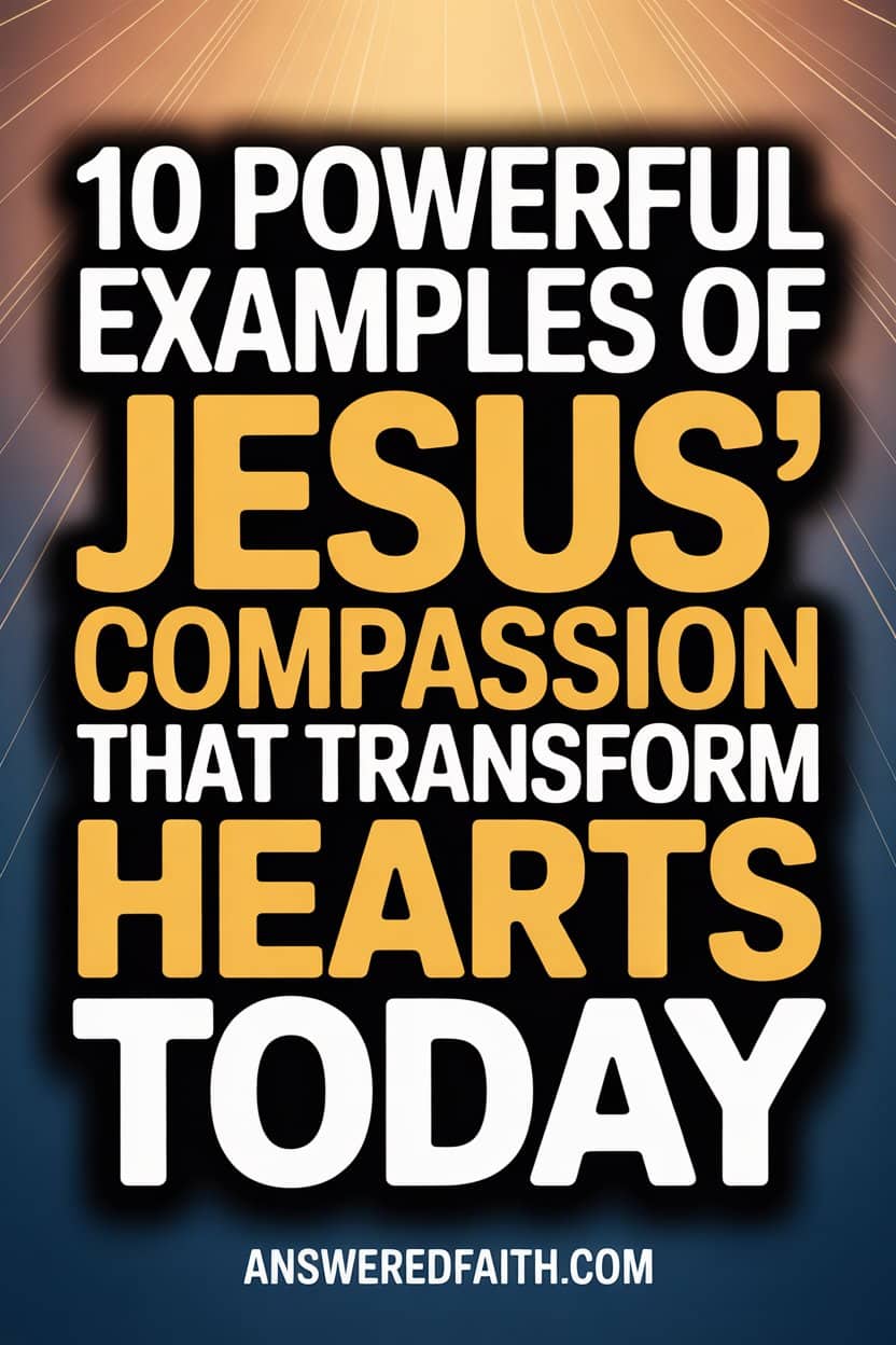 10 Powerful Examples of Jesus' Compassion That Transform Hearts Today