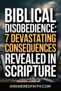 Consequences of Disobedience in the Bible Explained