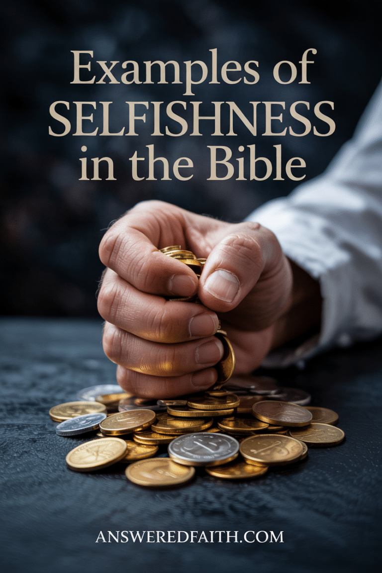 Selfishness in the Bible: Key Examples and Lessons