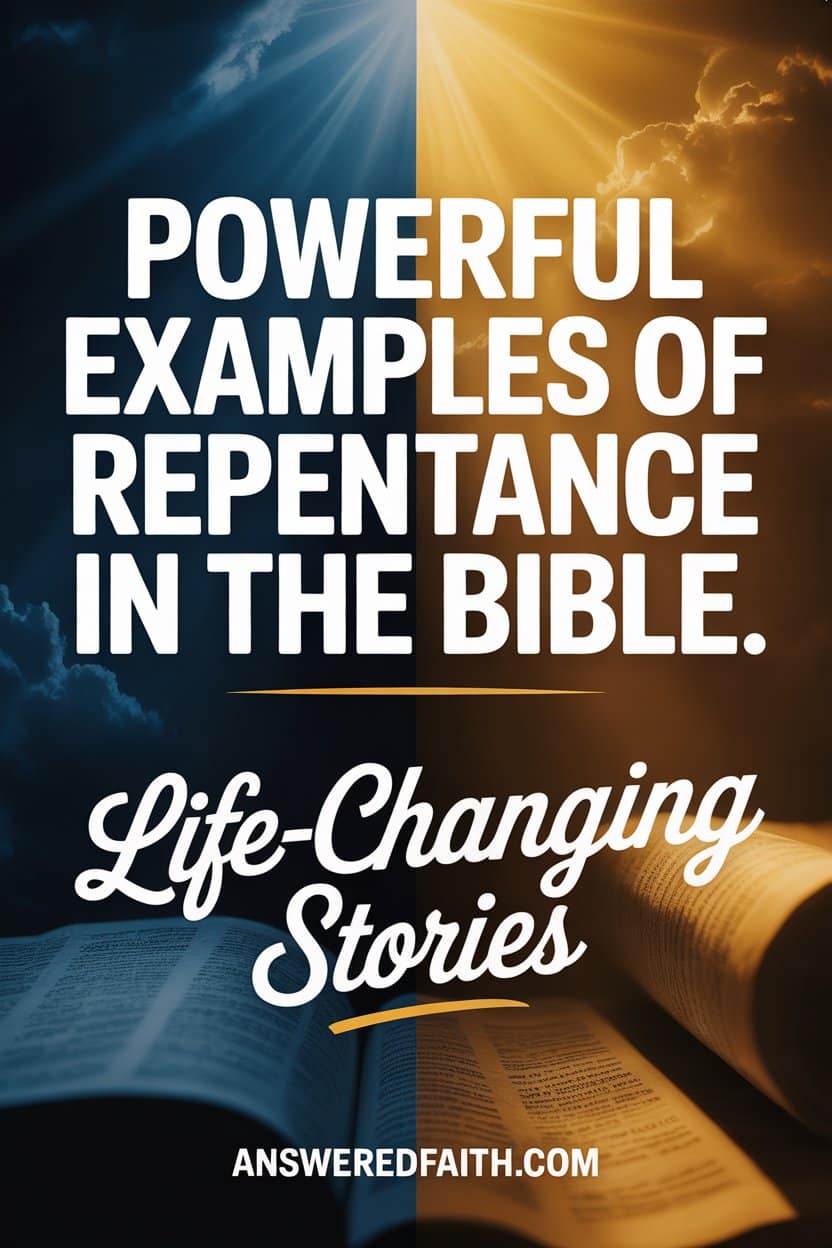 Powerful Examples of Repentance in the Bible | Life-Changing Stories