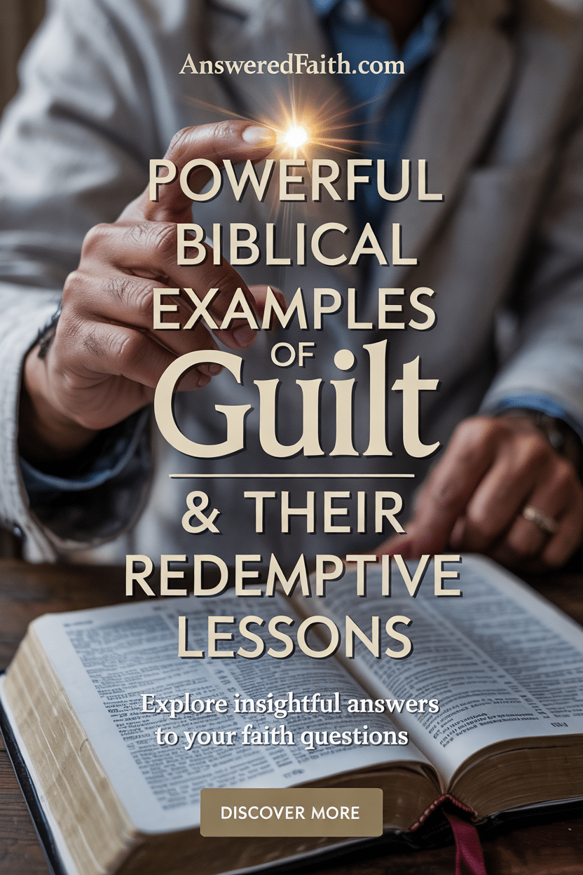 Understanding Guilt in the Bible: Key Stories Explained