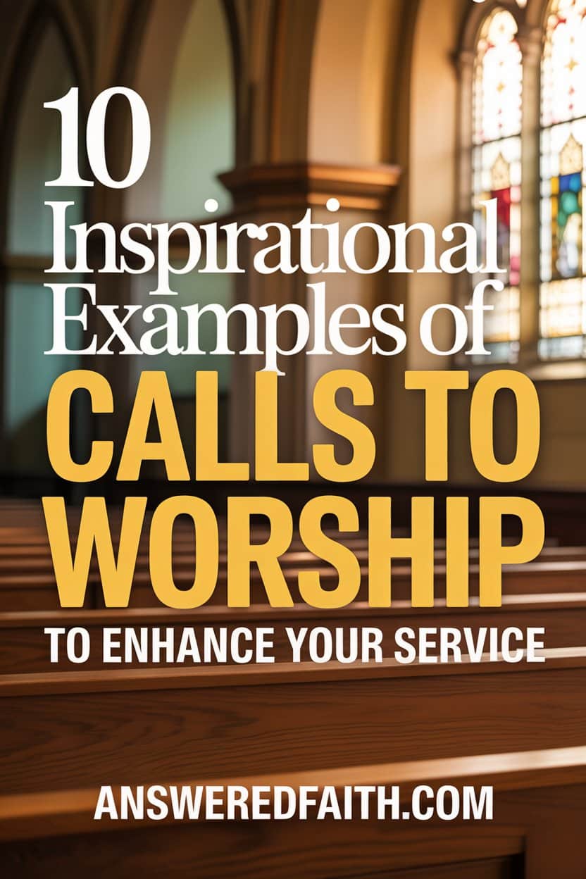 10 Inspiring Calls to Worship to Elevate Your Worship Service