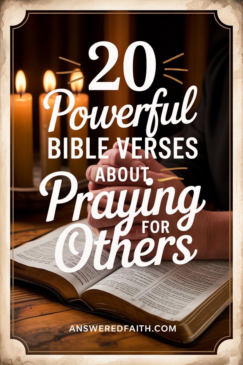 20 Powerful Bible Verses About Praying for Others