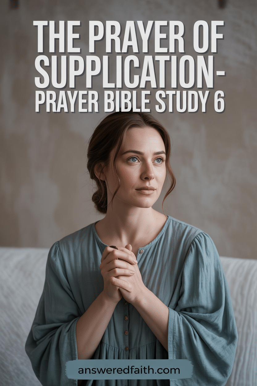 The Prayer of Supplication - Prayer Bible Study 6
