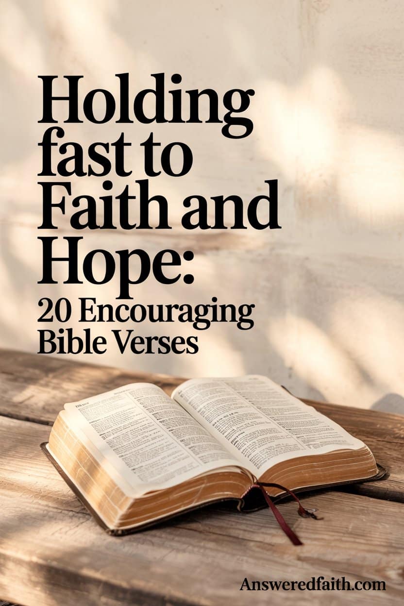 20 Encouraging Bible Verses to Strengthen Your Faith and Hope