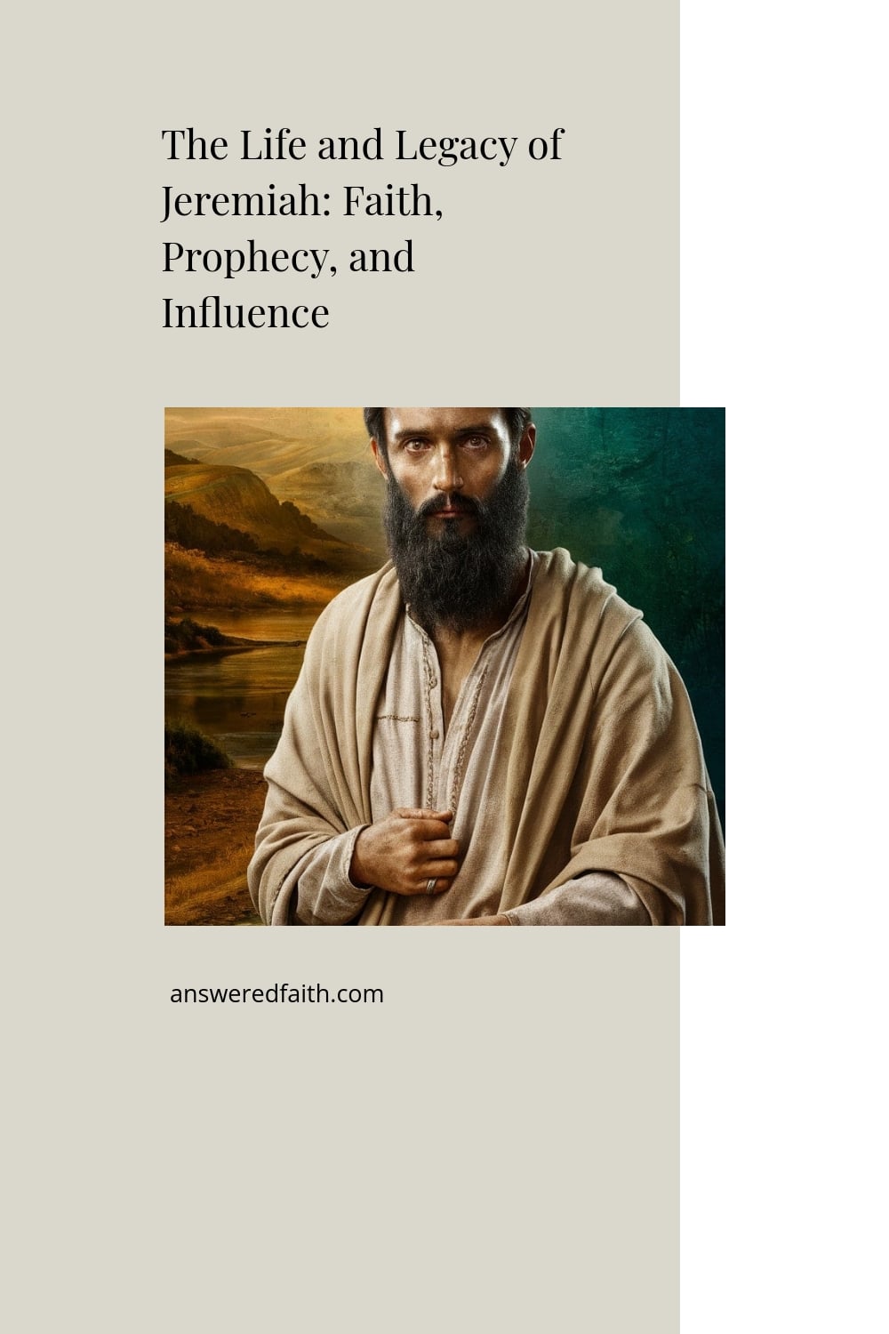 The Life and Legacy of Jeremiah: Faith, Prophecy, and Influence