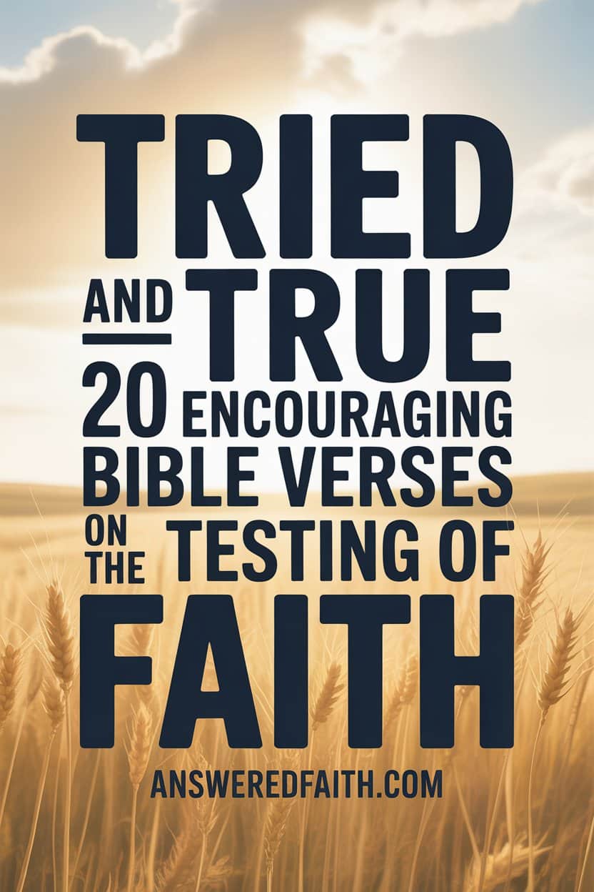 20 Encouraging Bible Verses on Testing Faith | Strengthen Your Belief Today