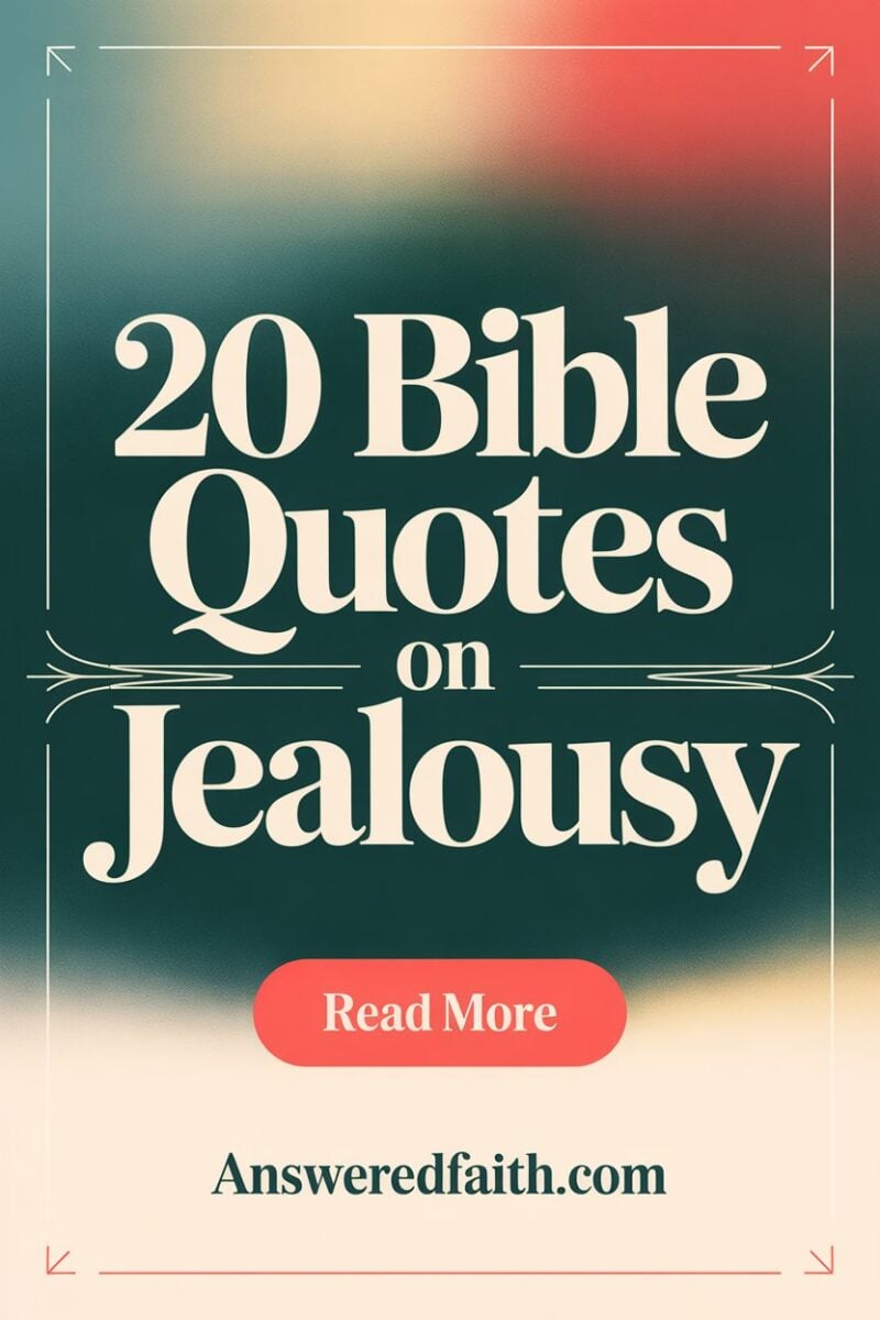 Discover 20 Powerful Bible Quotes on Jealousy - Gain Deeper Insights Today!