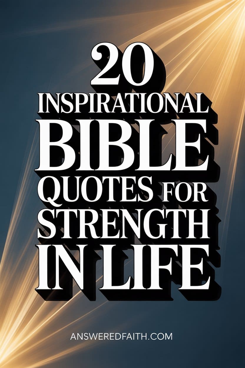 20 Inspirational Bible Quotes to Find Strength in Life's Journey