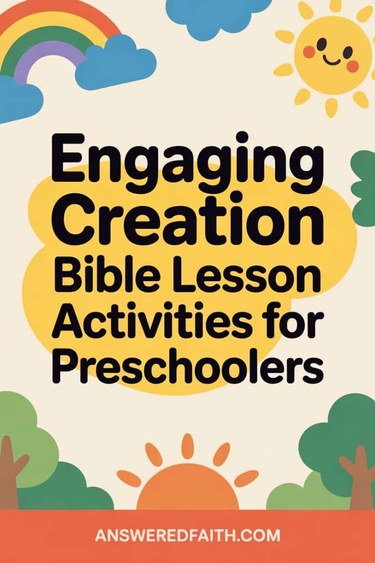 Fun Bible Activities for Preschoolers: Engage with Creation Story