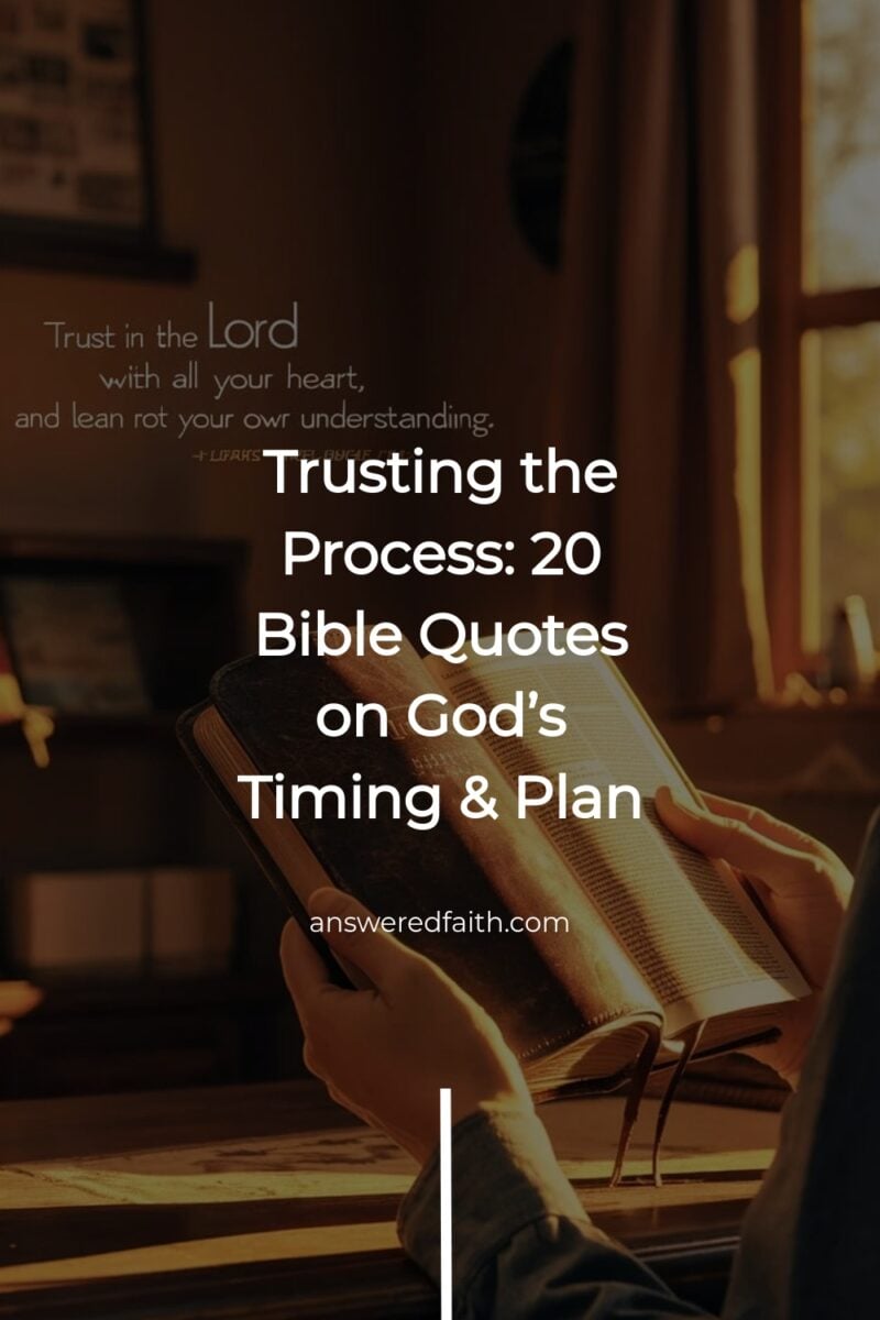 Trusting the Process: 20 Bible Quotes on God's Timing & Plan