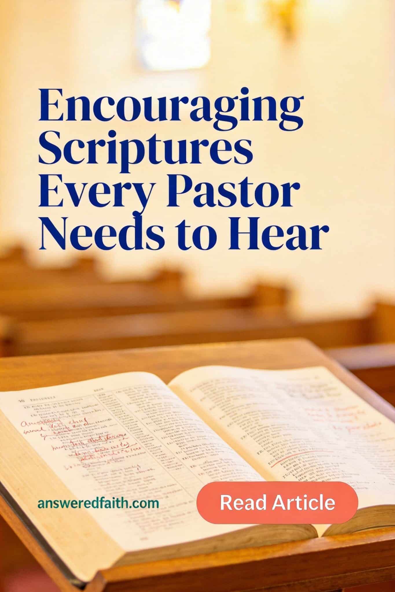 Encouraging Bible Verses for Pastors: Lift Their Spirits Today!