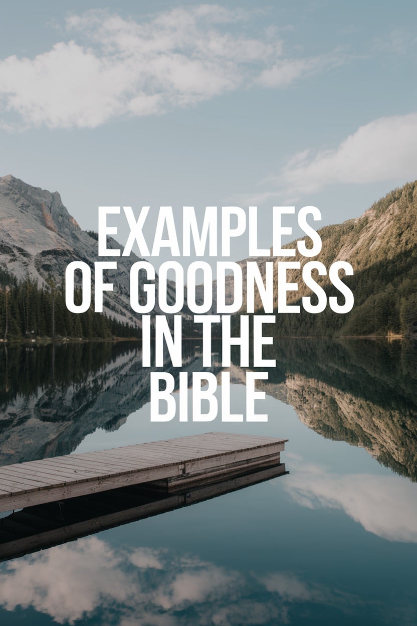 Examples Of Goodness In The Bible