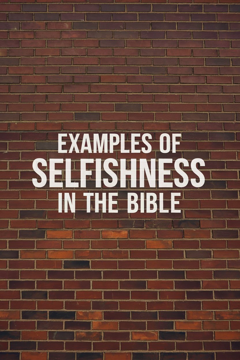 Selfishness in the Bible: Key Examples and Lessons