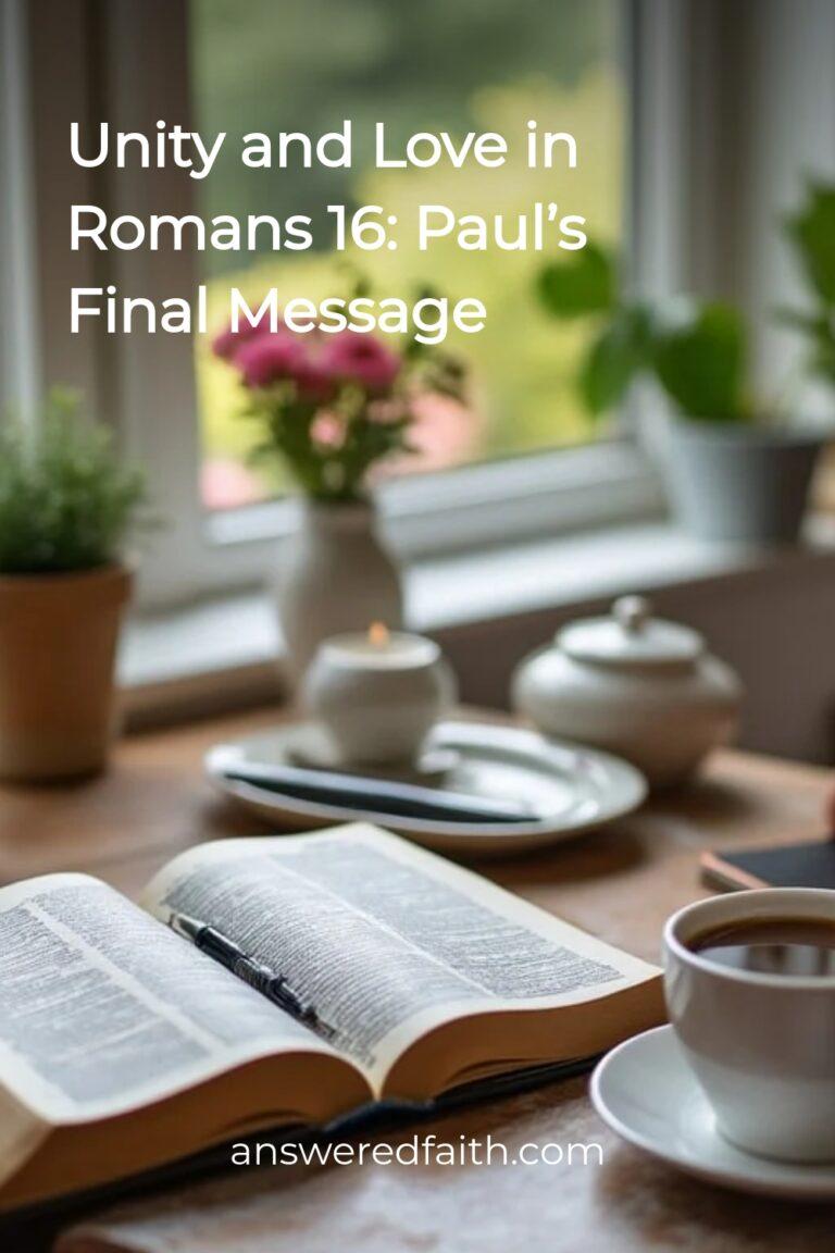 Unity and Love in Romans 16: Paul's Final Message
