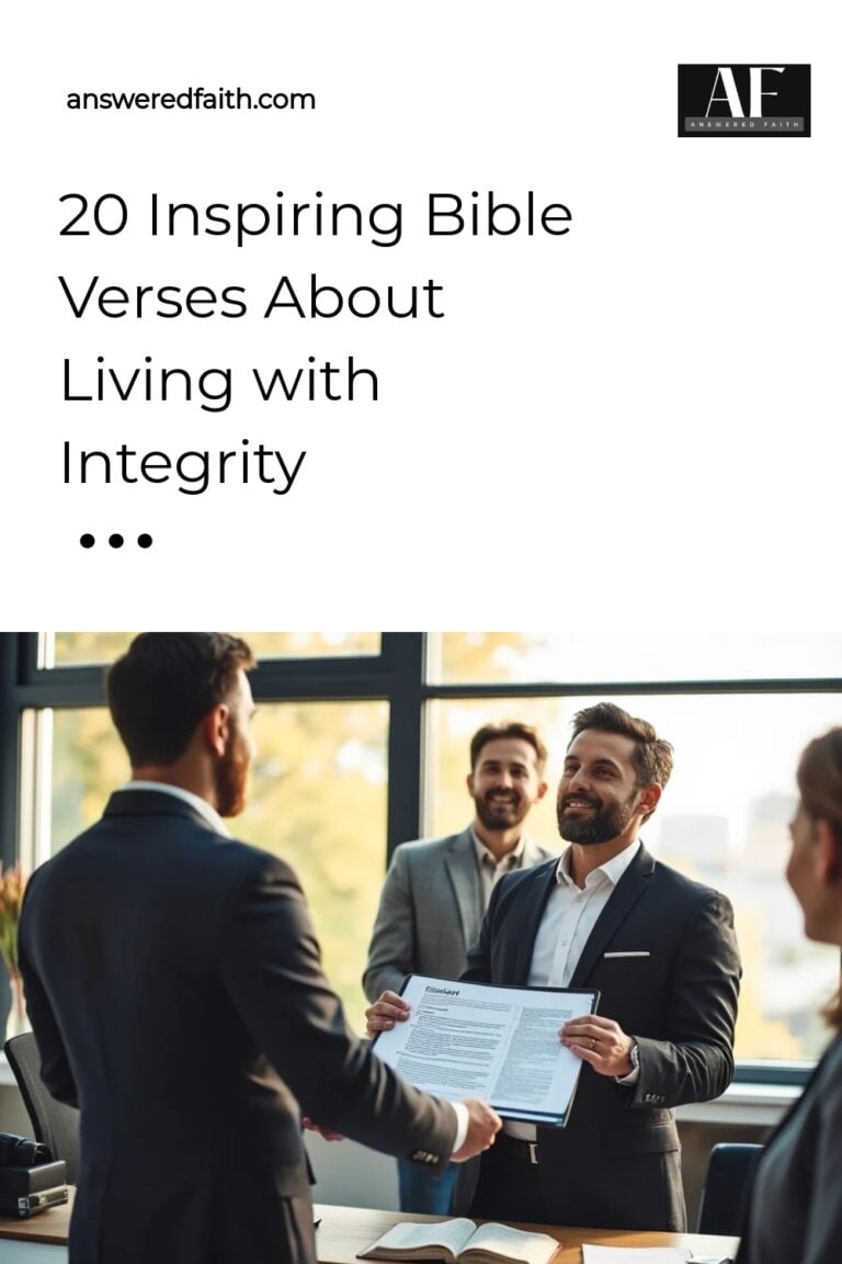 20 Inspiring Bible Verses About Living with Integrity