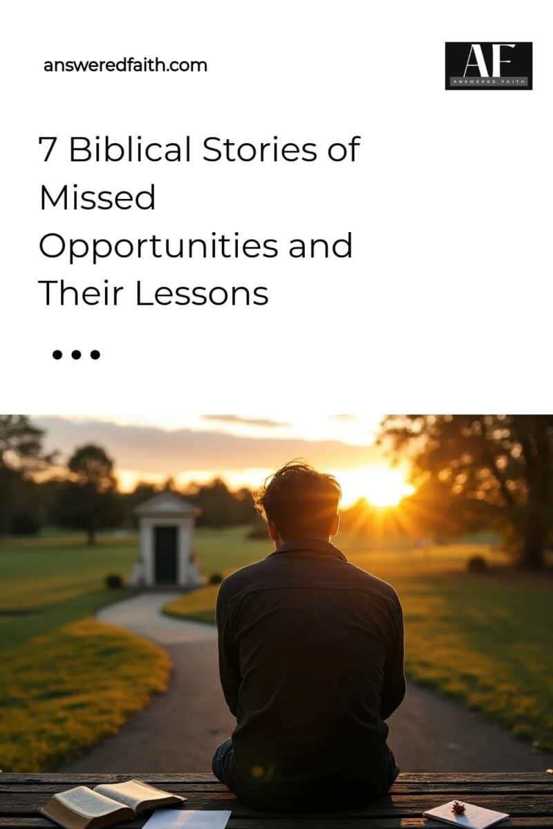 7 Biblical Stories of Missed Opportunities and Their Lessons