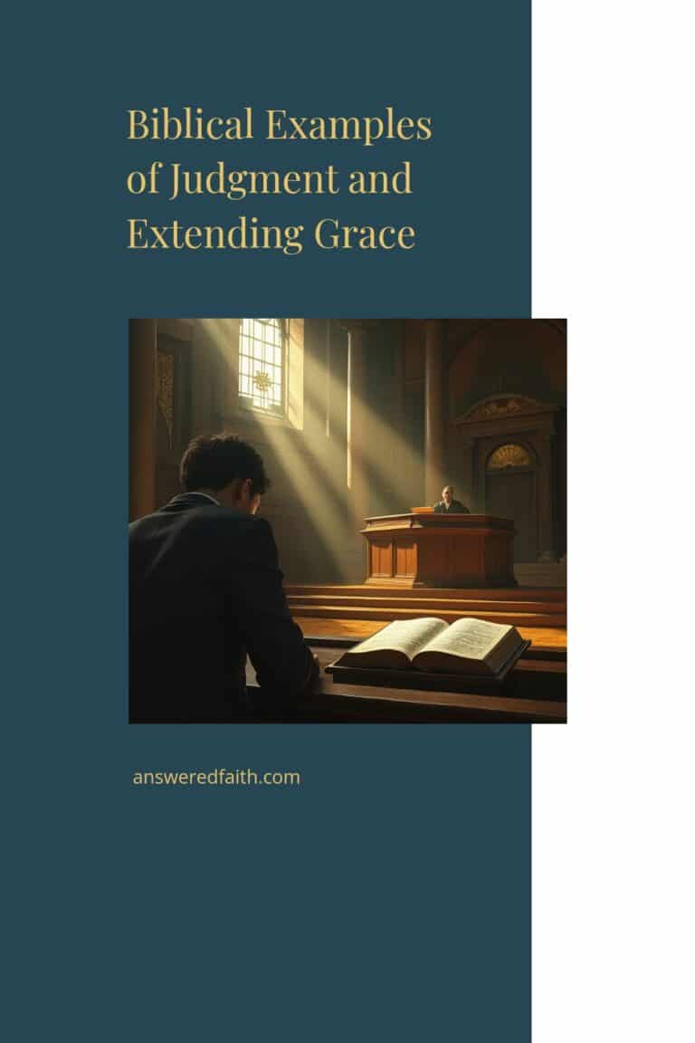 Biblical Examples of Judgment and Extending Grace