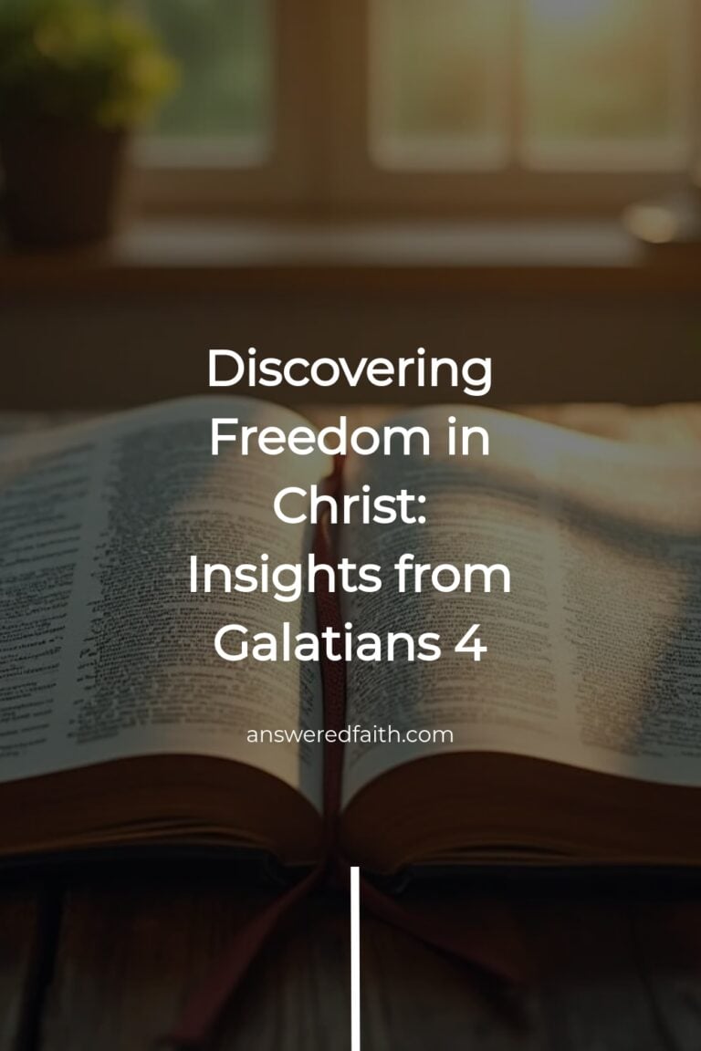 Discovering Freedom in Christ: Insights from Galatians 4