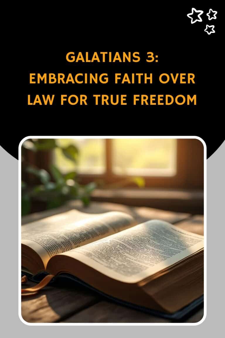 Galatians 3: Embracing Faith Over Law for True Freedom