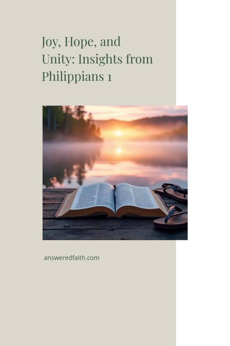 Joy, Hope, and Unity: Insights from Philippians 1