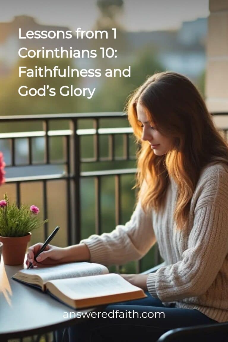 Lessons from 1 Corinthians 10: Faithfulness and God’s Glory