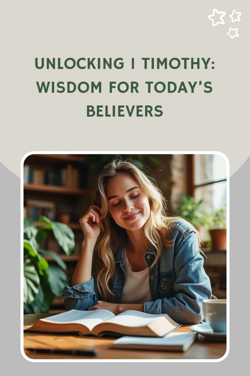 Unlocking 1 Timothy: Wisdom for Today's Believers