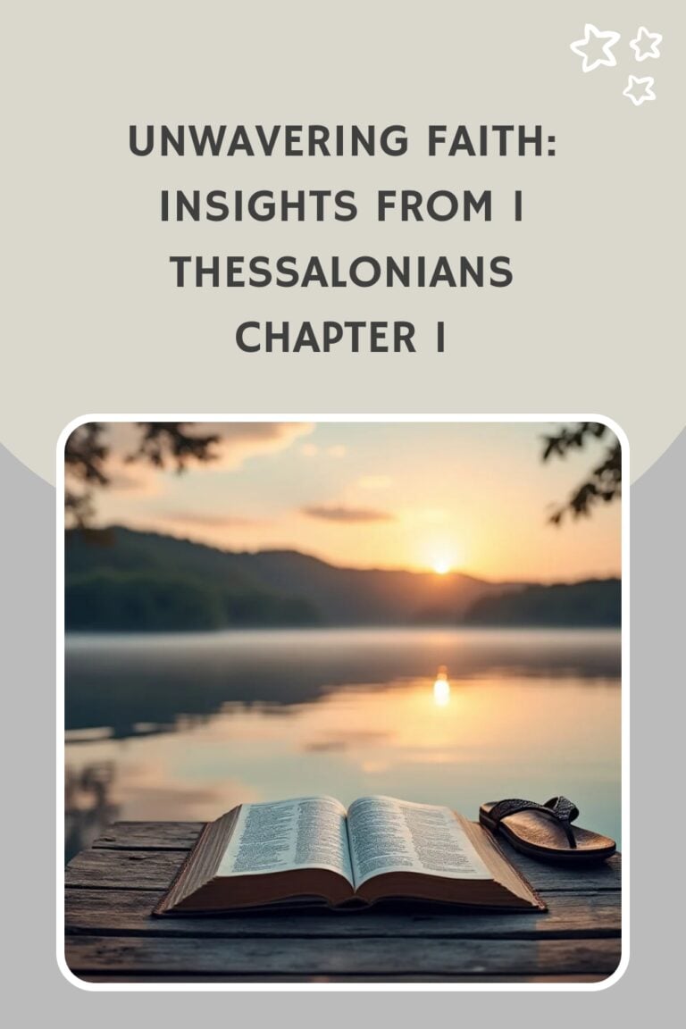 Unwavering Faith: Insights from 1 Thessalonians Chapter 1