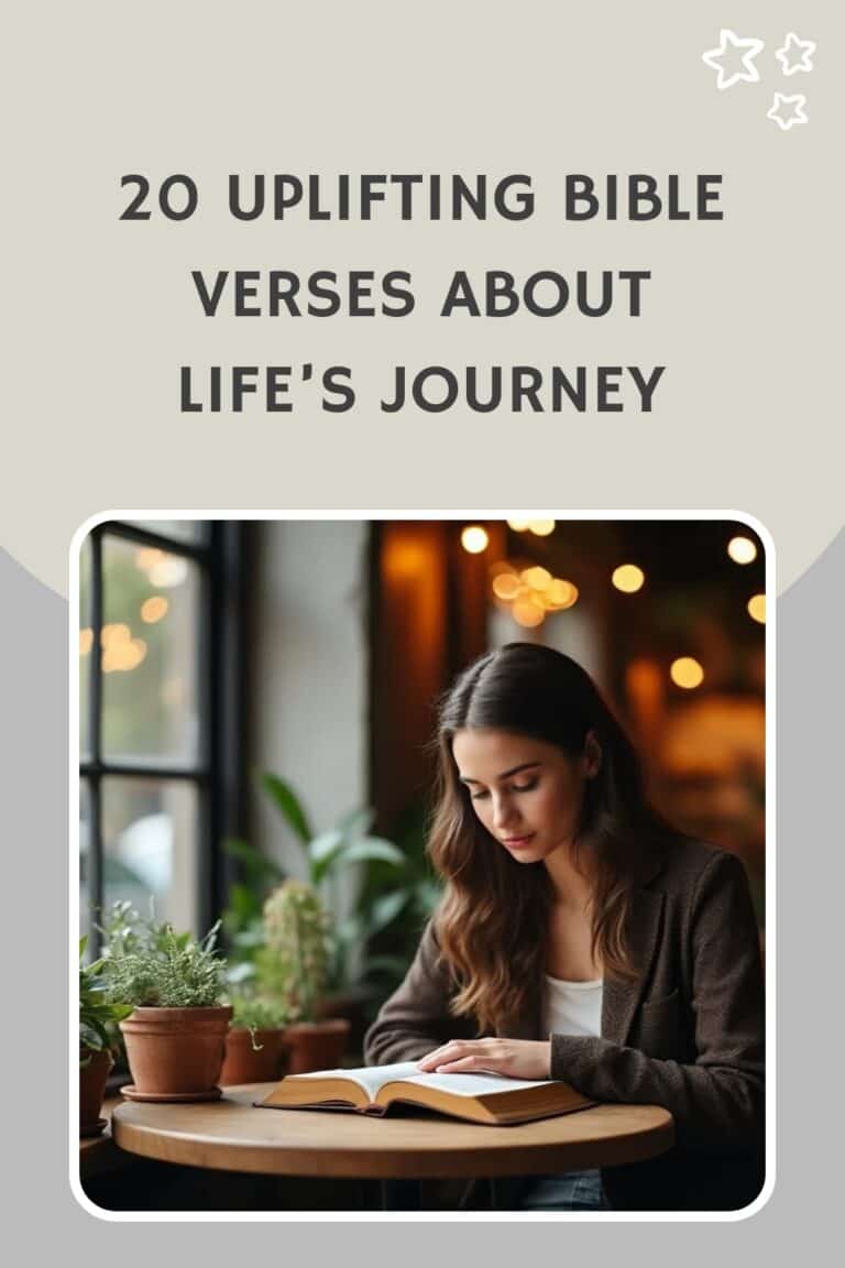 20 Uplifting Bible Verses About Life's Journey