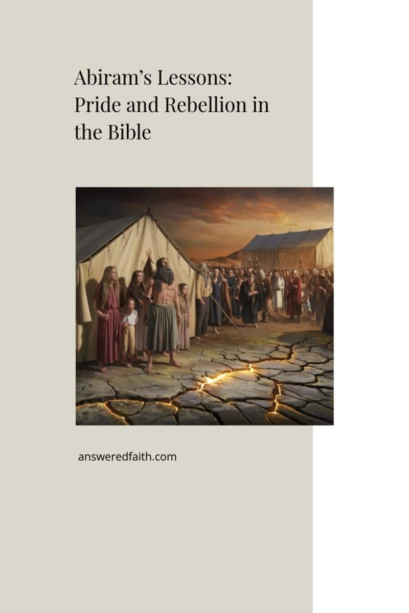 Abiram's Lessons: Pride and Rebellion in the Bible