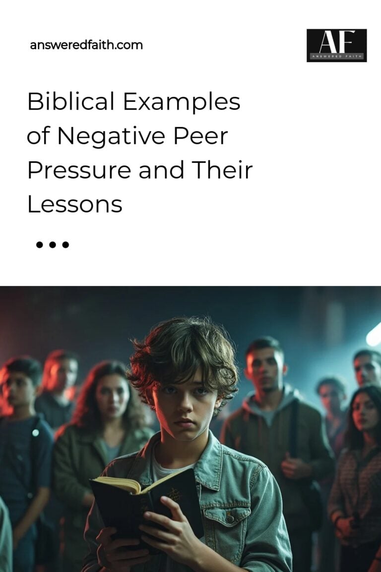 Biblical Examples of Negative Peer Pressure and Their Lessons