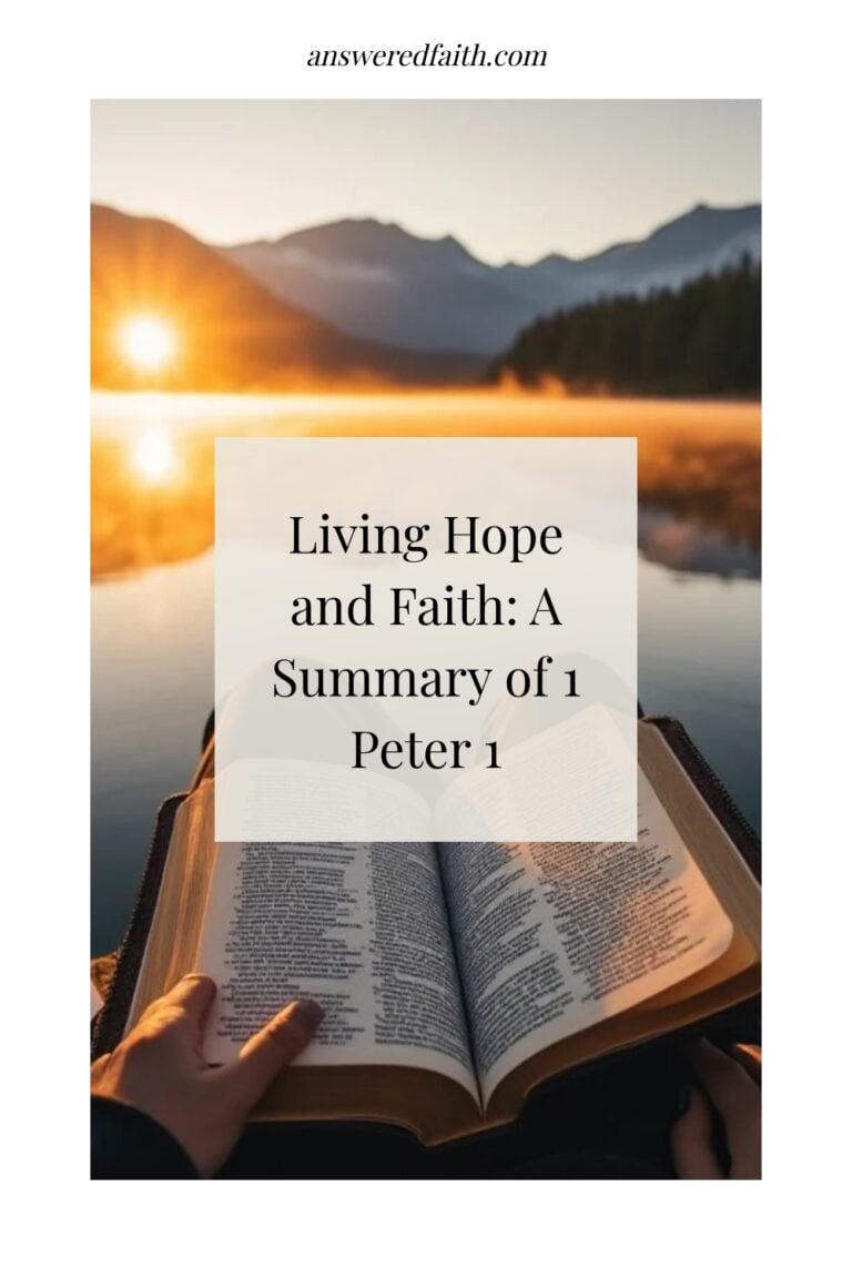 Living Hope and Faith: A Summary of 1 Peter 1