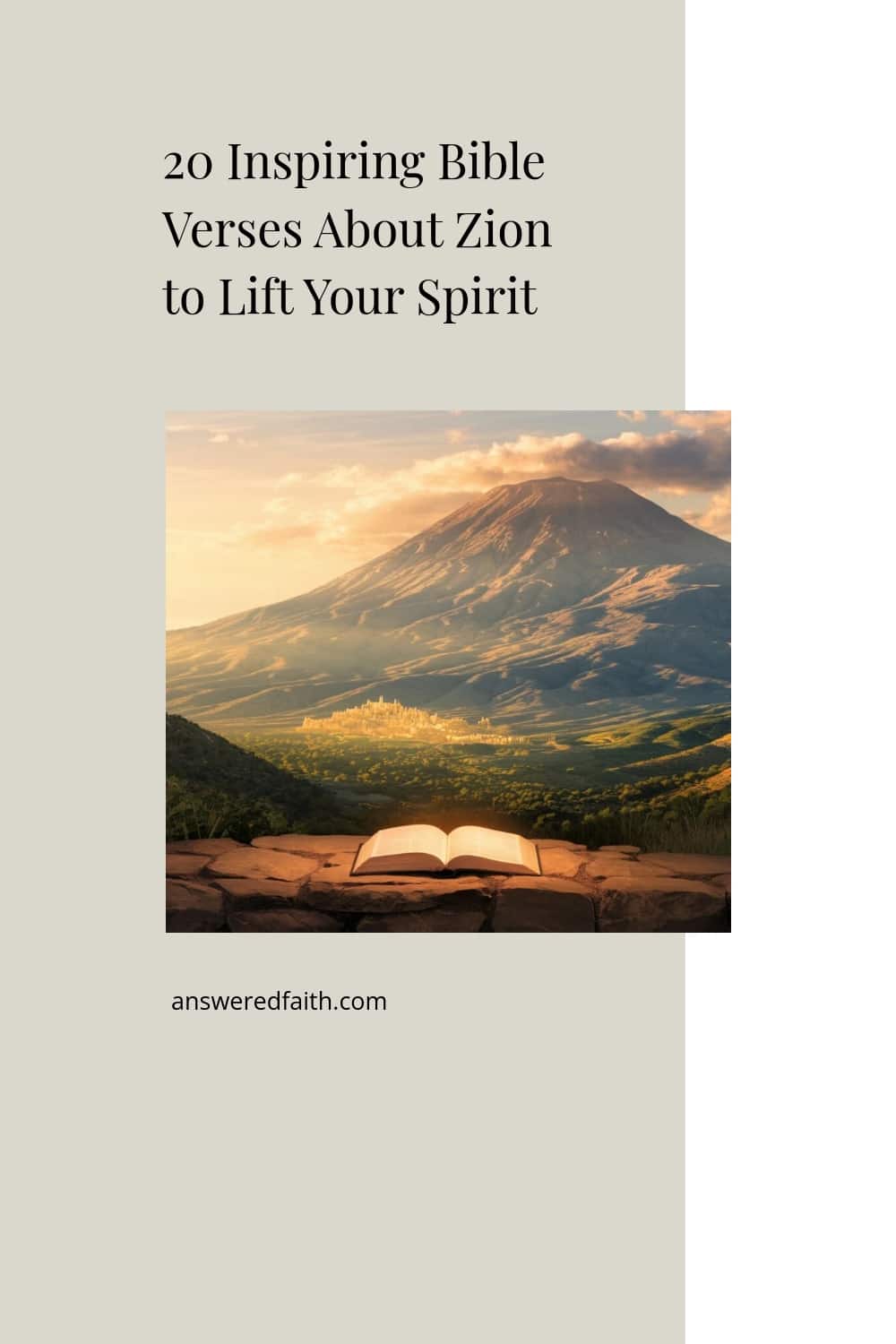 20 Inspiring Bible Verses About Zion to Lift Your Spirit