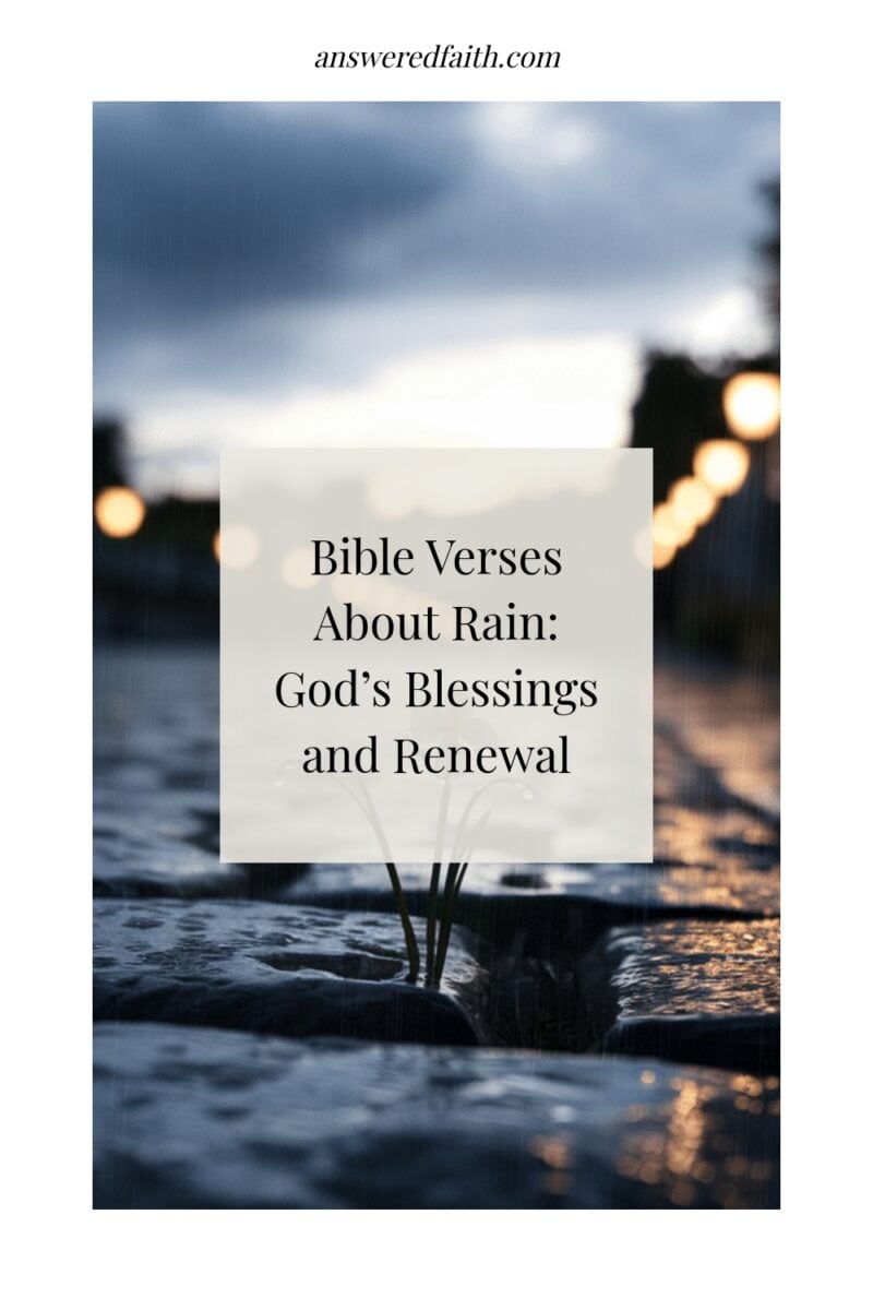Bible Verses About Rain: God’s Blessings and Renewal