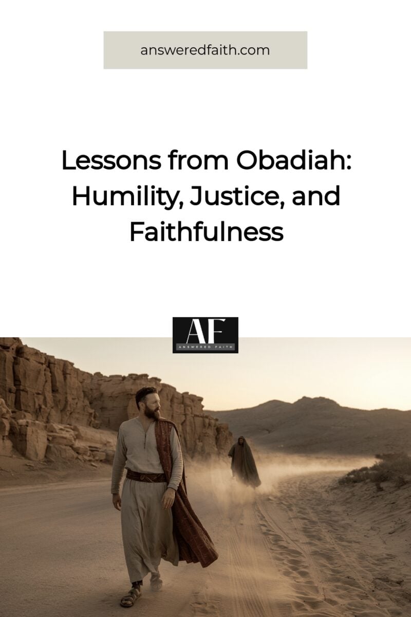 Lessons from Obadiah: Humility, Justice, and Faithfulness
