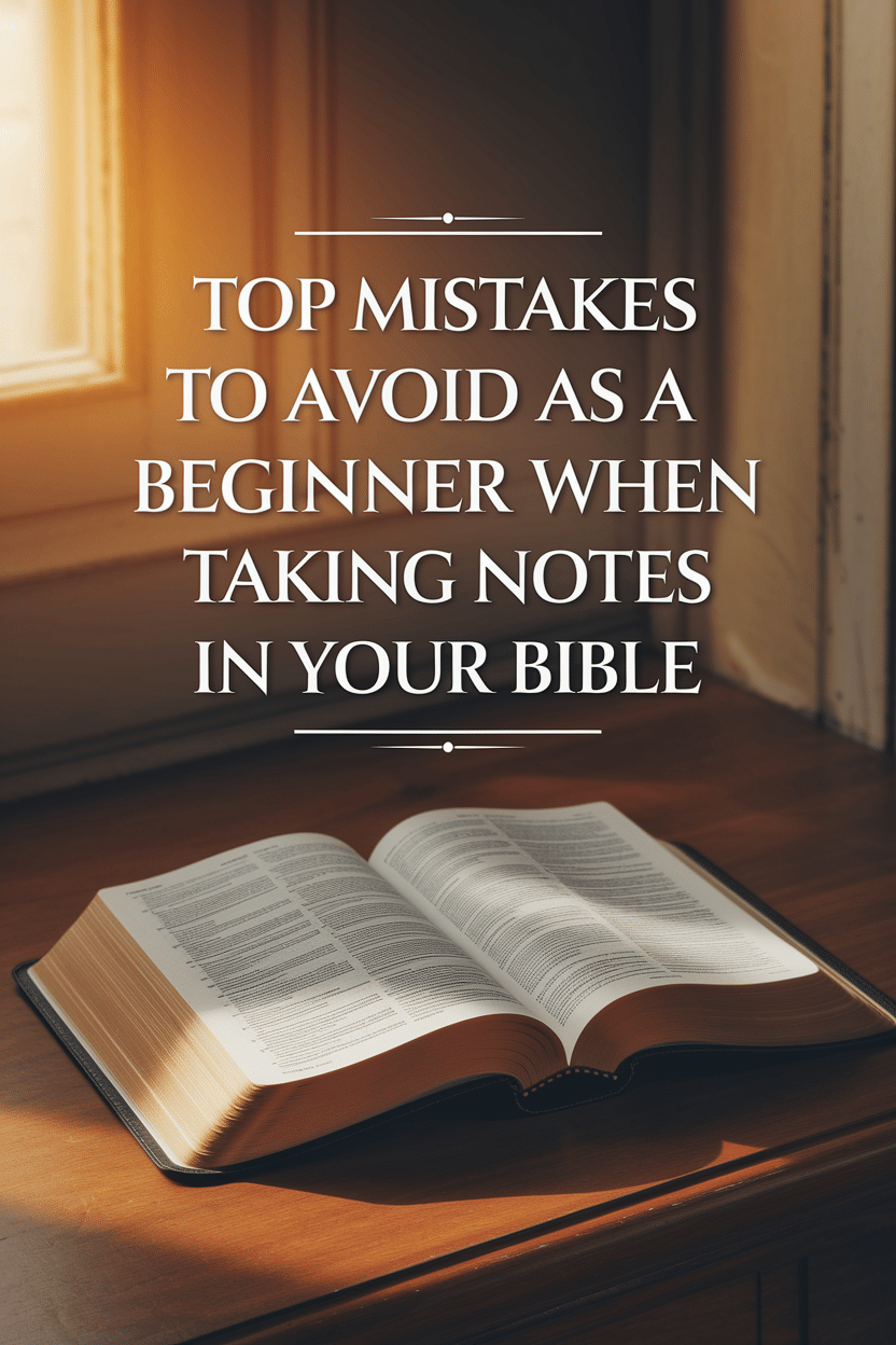 Top Bible Note-Taking Mistakes Beginners Should Avoid