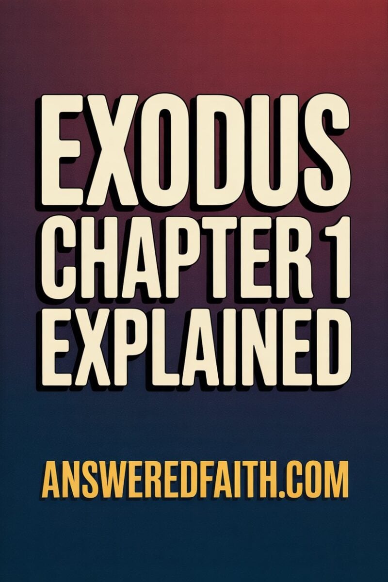 Exodus Chapter 1 Explained