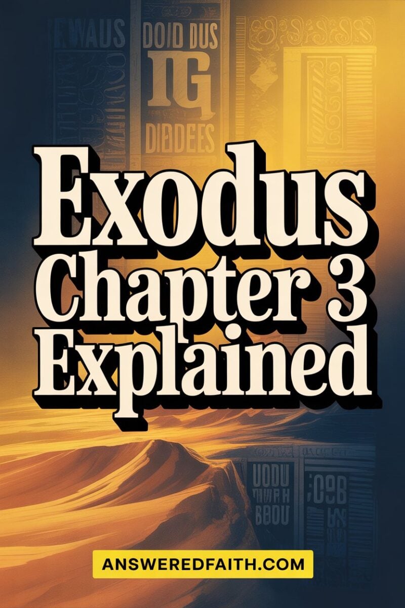 Exodus Chapter 3 Explained