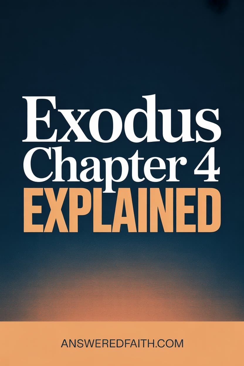 Exodus Chapter 4 Explained