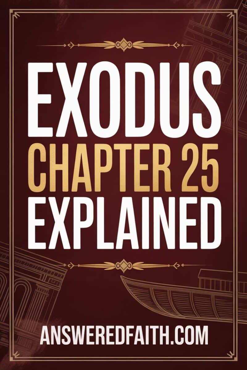 Exodus Chapter 25 Explained