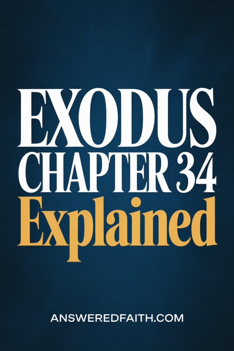 Exodus Chapter 34 Explained