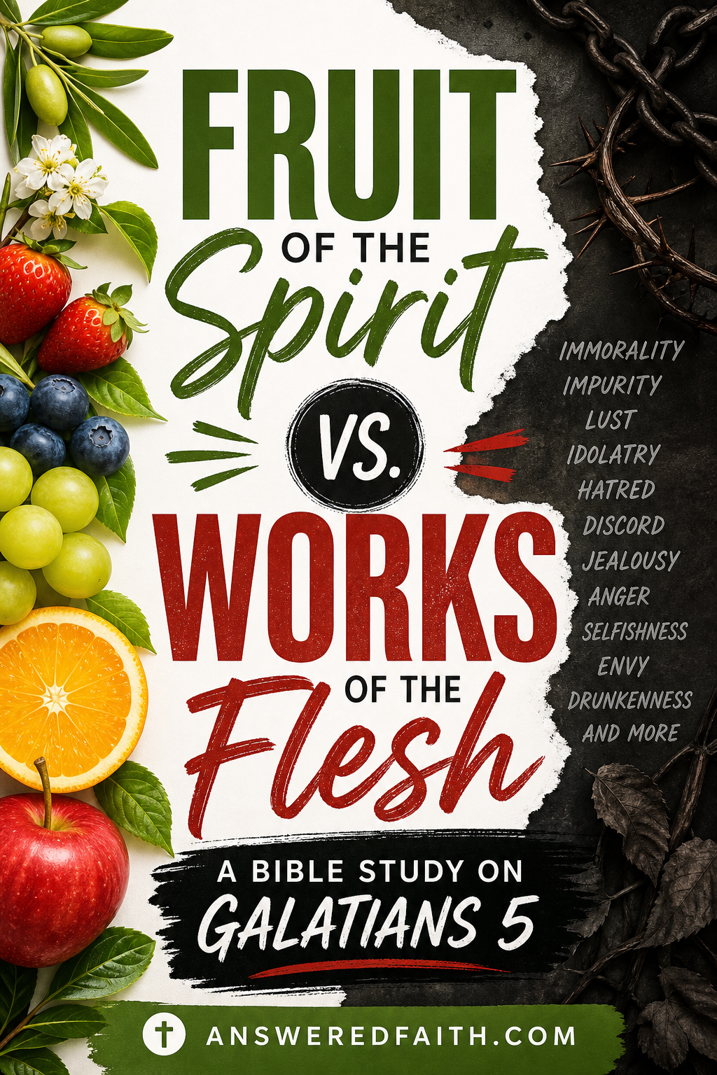 The Fruit of the Spirit and the Works of the Flesh: A Side-by-Side Look ...