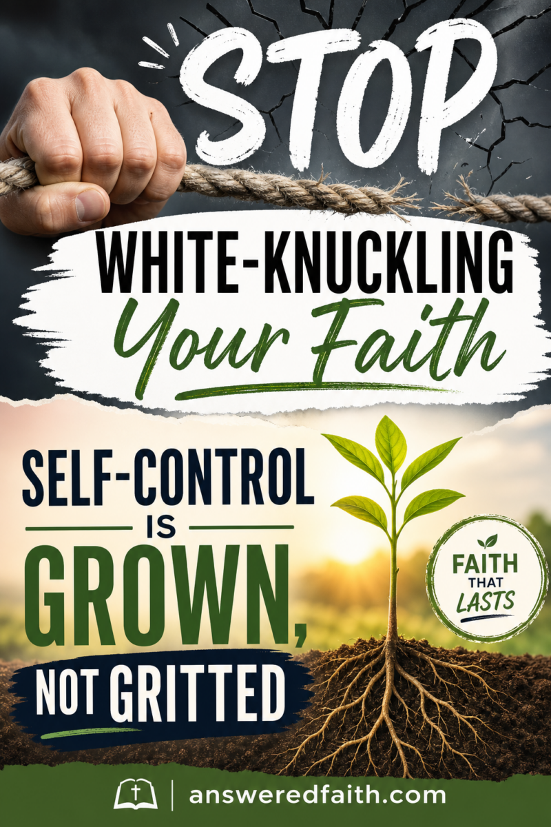 Self-Control Is a Fruit, Not Willpower: Reframing the Hardest One